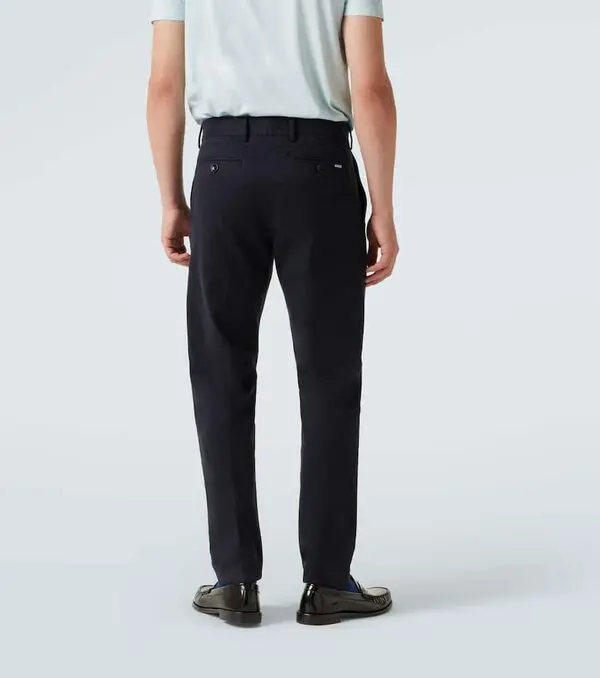 TOM FORD Cotton Straight Trousers - Blue