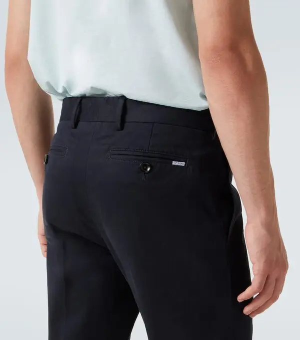 TOM FORD Cotton Straight Trousers - Blue