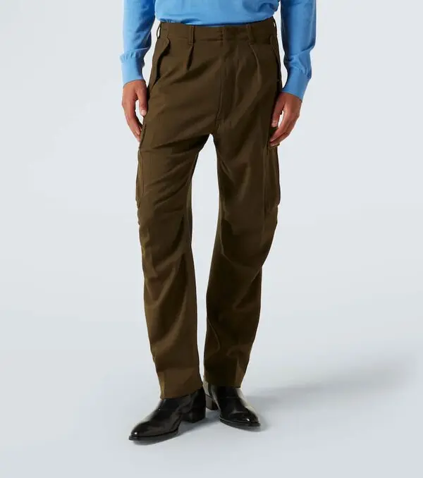 TOM FORD Wool, Cashmere, And Silk Cargo Trousers