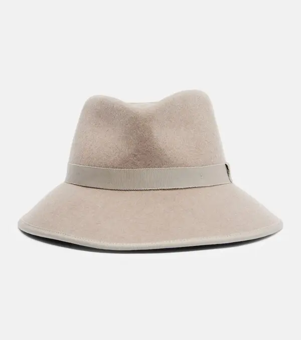Max Mara Locusta Wool Felt Fedora Hat - Grey