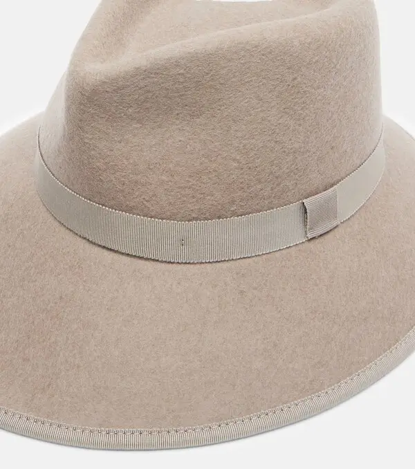 Max Mara Locusta Wool Felt Fedora Hat - Grey