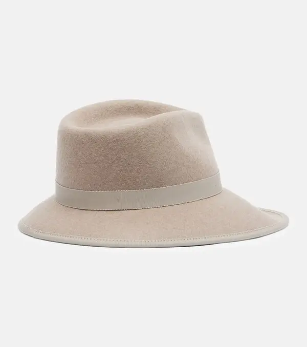 Max Mara Locusta Wool Felt Fedora Hat - Grey