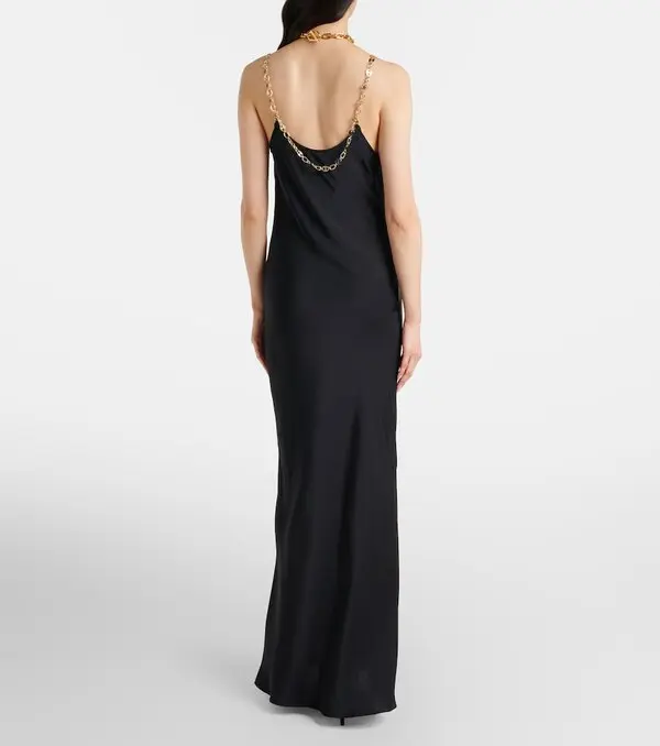 Rabanne Chain-detail Gown - Black