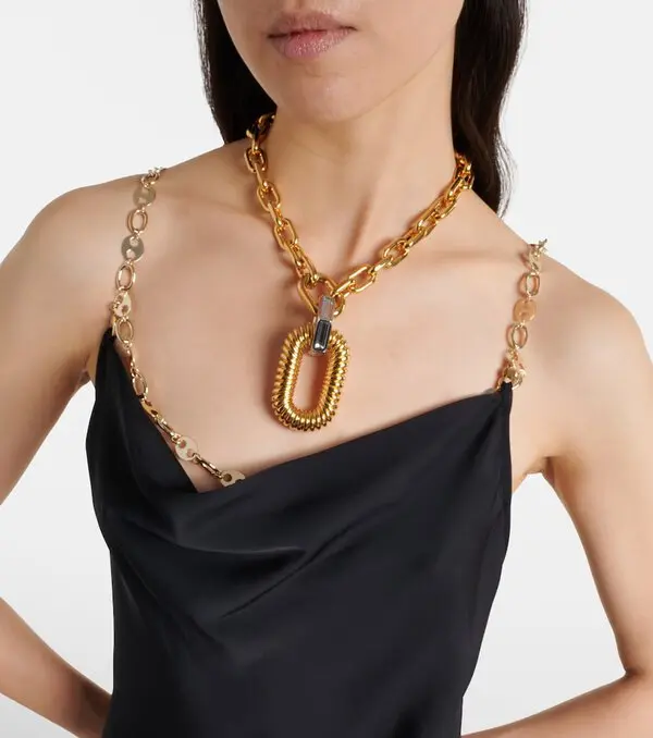 Rabanne Chain-detail Gown - Black