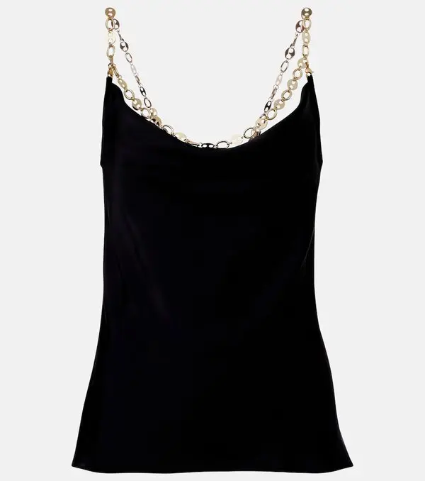 Rabanne Chain-detail Top - Black