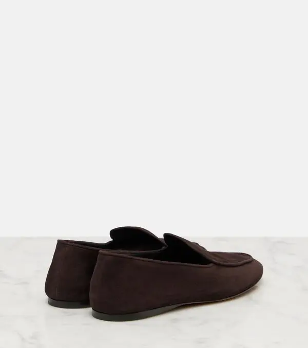THE ROW Awar Suede Loafers - Brown