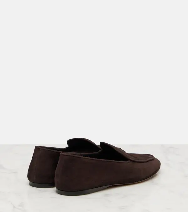 THE ROW Awar Suede Loafers - Brown