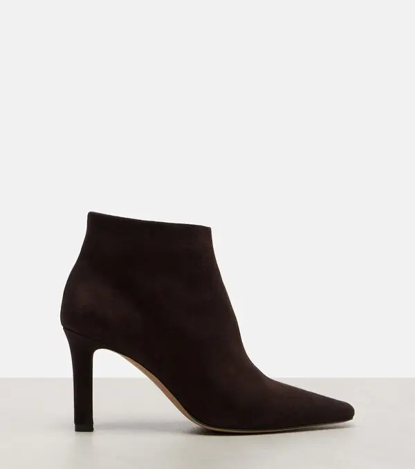 THE ROW Carla Suede Ankle Boots - Brown