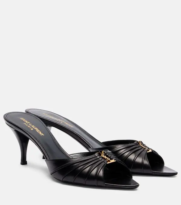 Saint Laurent Babylone 60 Leather Mules