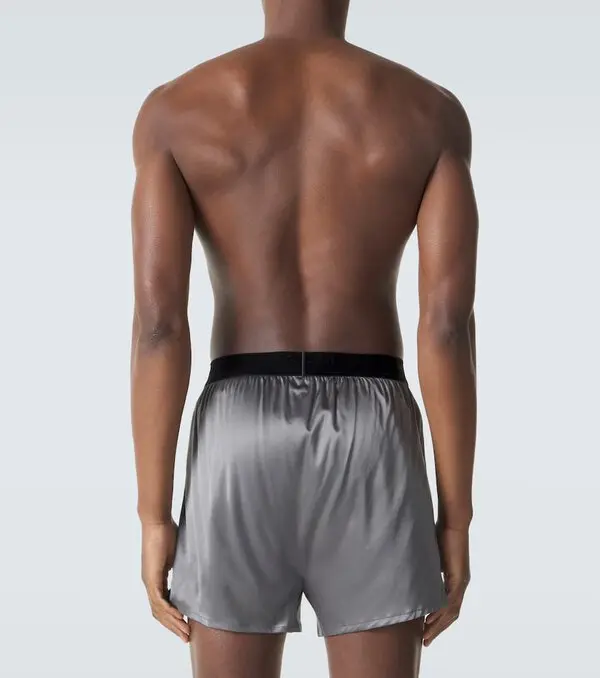 TOM FORD Logo Silk-blend Boxer Briefs