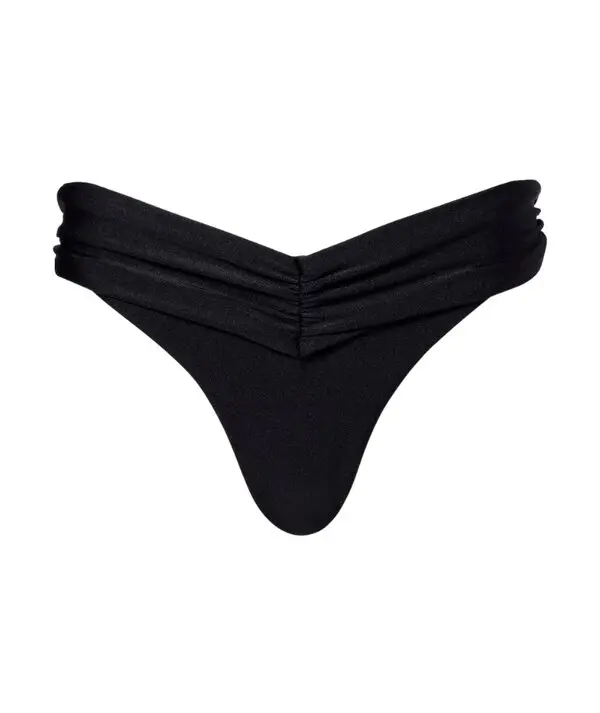 BANANHOT Jasmin Gathered Bikini Bottoms - Black