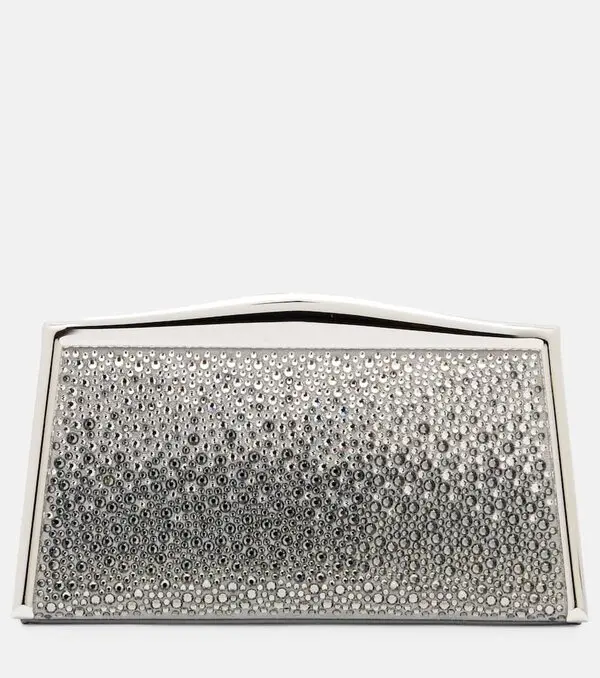 Elie Saab Jolie Swarovski®-embellished Suede Clutch