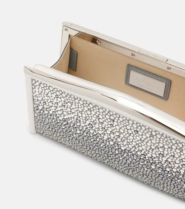 Elie Saab Jolie Swarovski®-embellished Suede Clutch