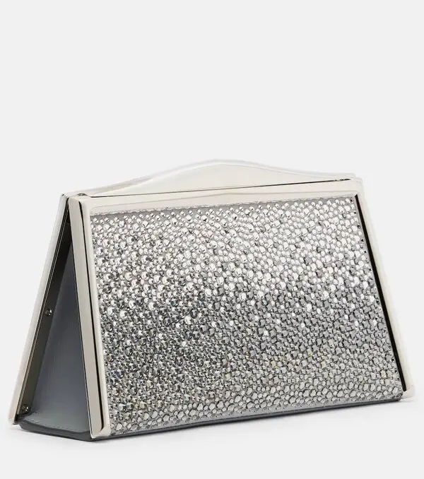 Elie Saab Jolie Swarovski®-embellished Suede Clutch