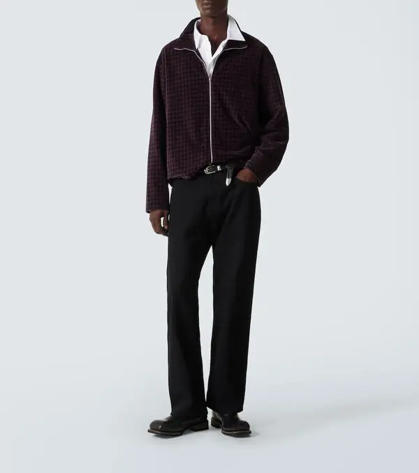 Our Legacy Shrunken Cotton-blend Velour Jacket