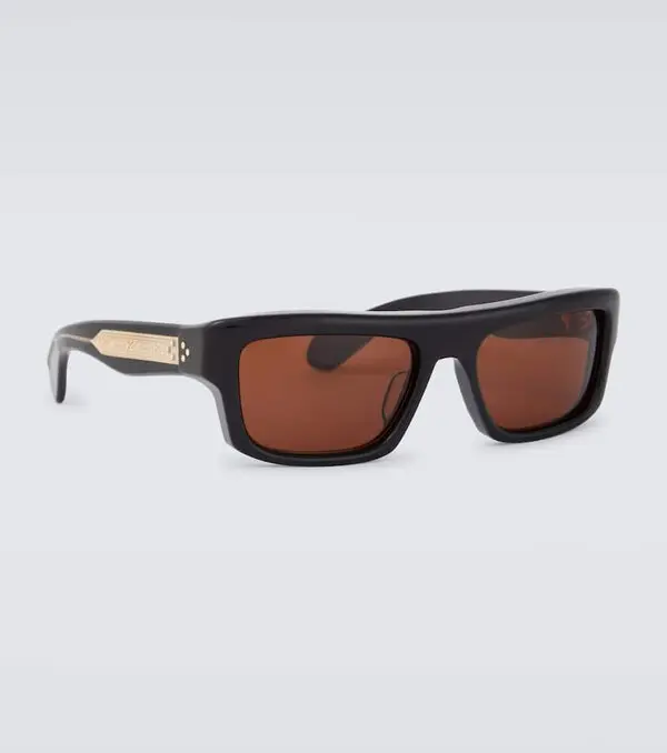 JACQUES MARIE MAGE Cleavon 57 Rectangular Sunglasses - Black