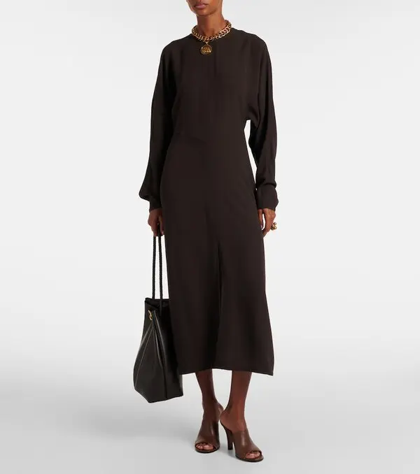 JOSEPH Hills Cutout Crêpe Midi Dress
