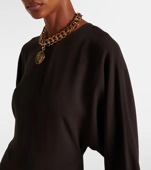 JOSEPH Hills Cutout Crêpe Midi Dress