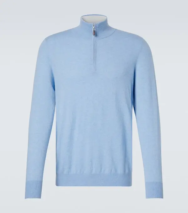 Arch4 Mr. Fenchurch Cashmere Half-zip Sweater - Blue
