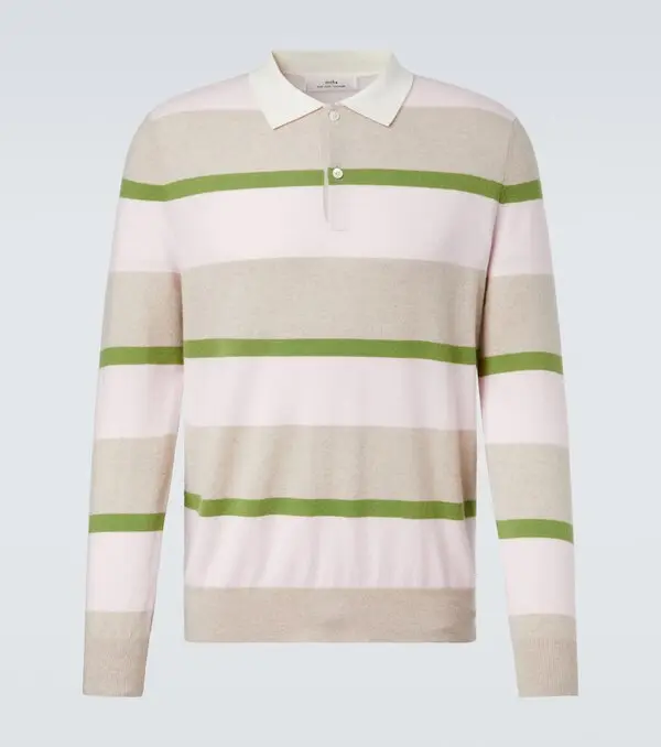Arch4 Mr. Salvatore Striped Cashmere Polo Sweater