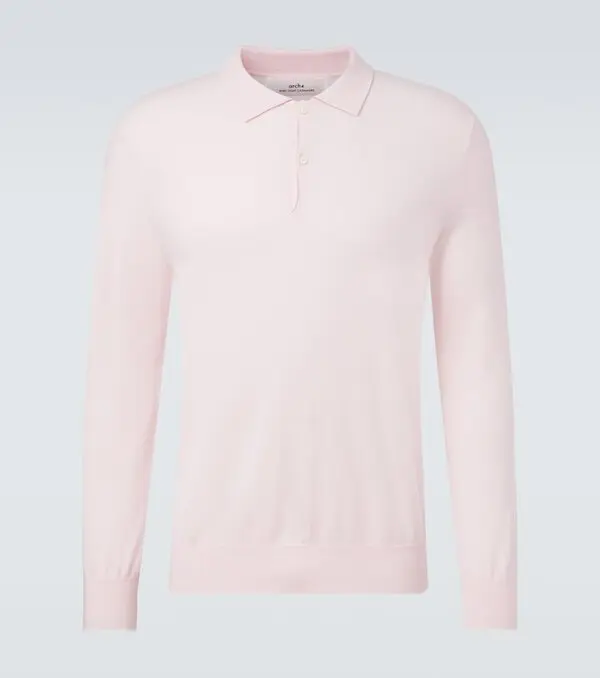 Arch4 Cashmere Polo Sweater - Pink