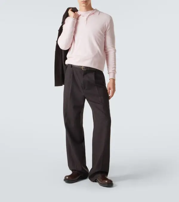 Arch4 Cashmere Polo Sweater - Pink