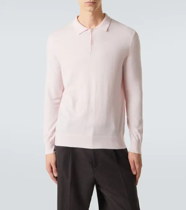 Arch4 Cashmere Polo Sweater - Pink
