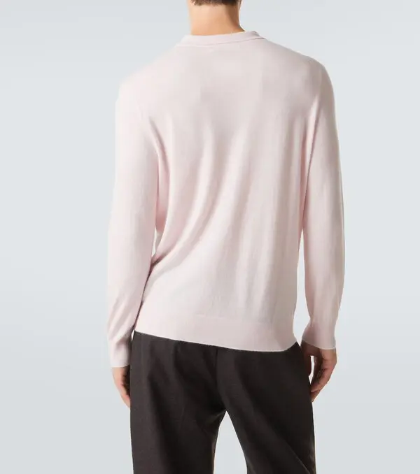 Arch4 Cashmere Polo Sweater - Pink