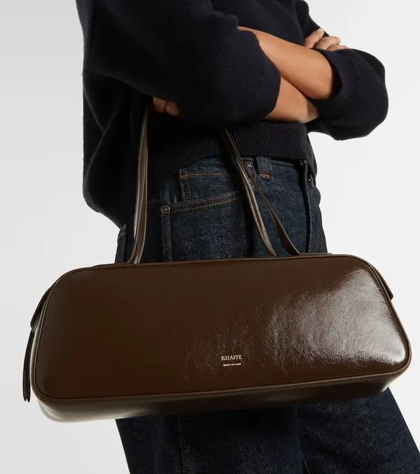 Khaite Simona Leather Shoulder Bag - Brown