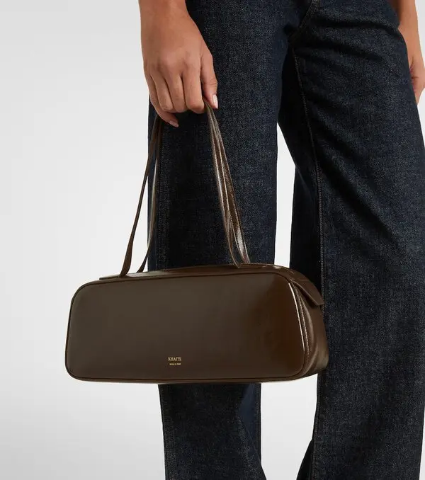 Khaite Simona Leather Shoulder Bag - Brown