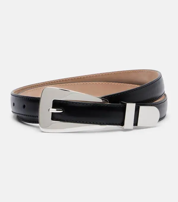 Khaite Lucca Leather Belt - Black