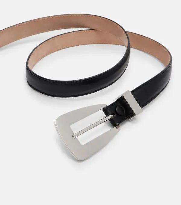 Khaite Lucca Leather Belt - Black