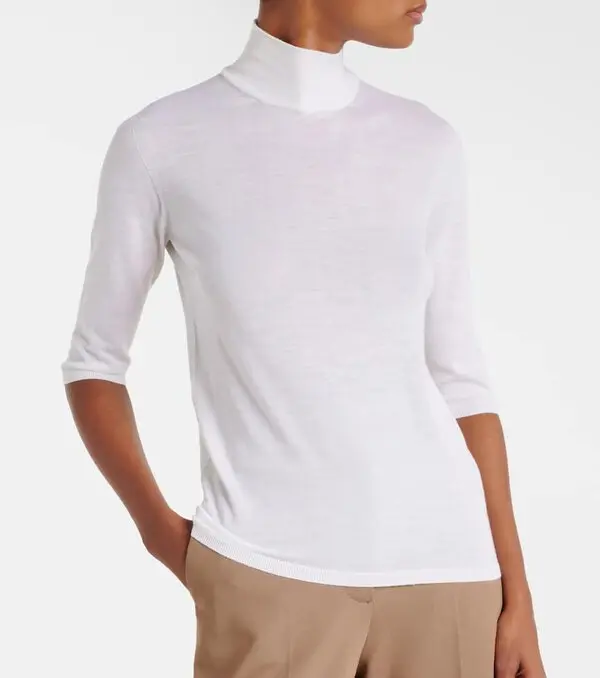 Max Mara Boa Virgin Wool Turtleneck Top