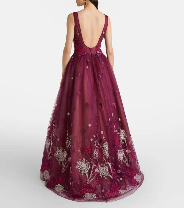 Costarellos Embellished Gown