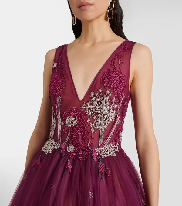 Costarellos Embellished Gown