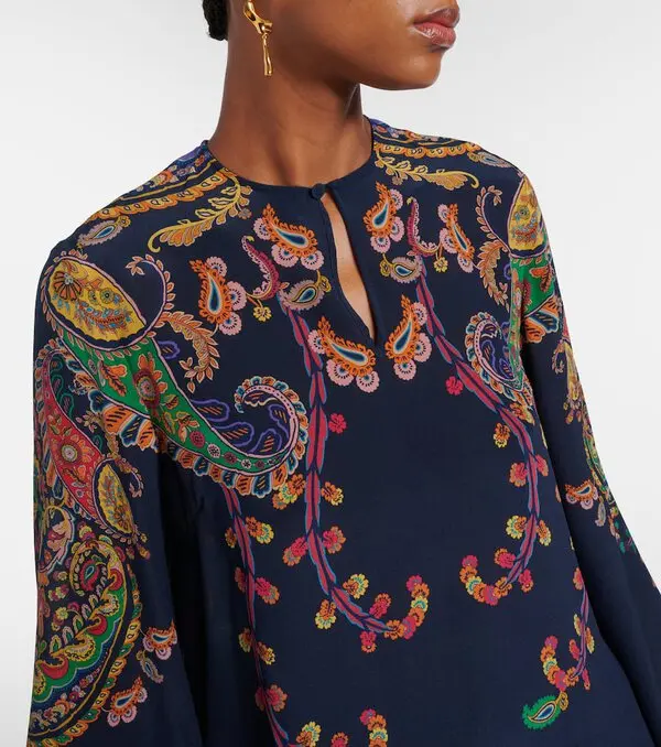 Etro Paisley Printed Silk Blouse - Multicoloured