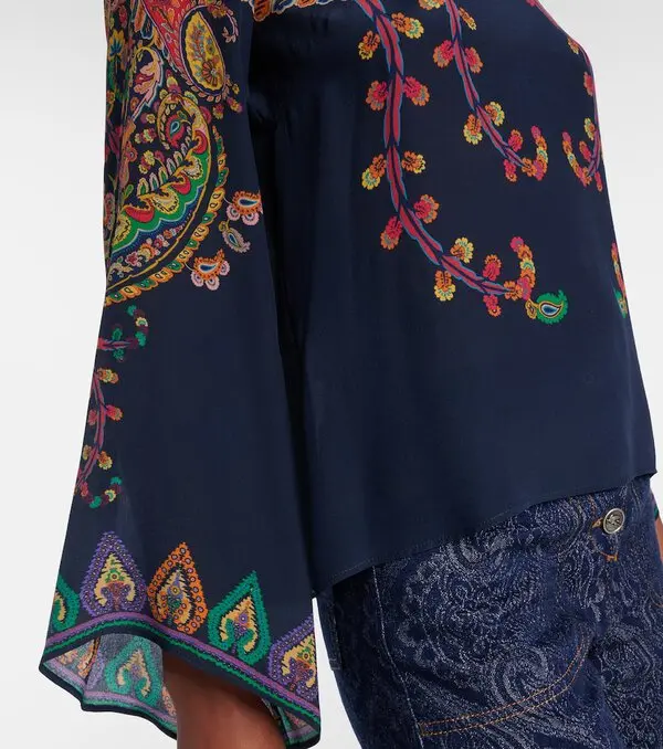Etro Paisley Printed Silk Blouse - Multicoloured