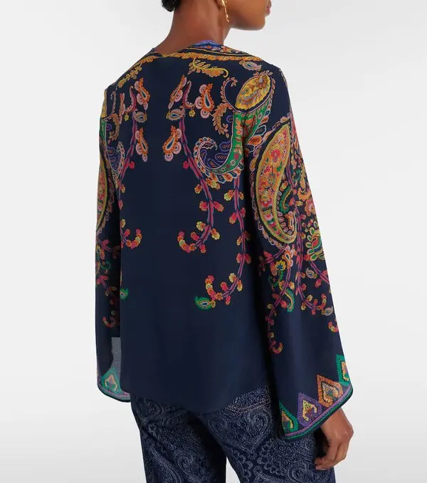 Etro Paisley Printed Silk Blouse - Multicoloured