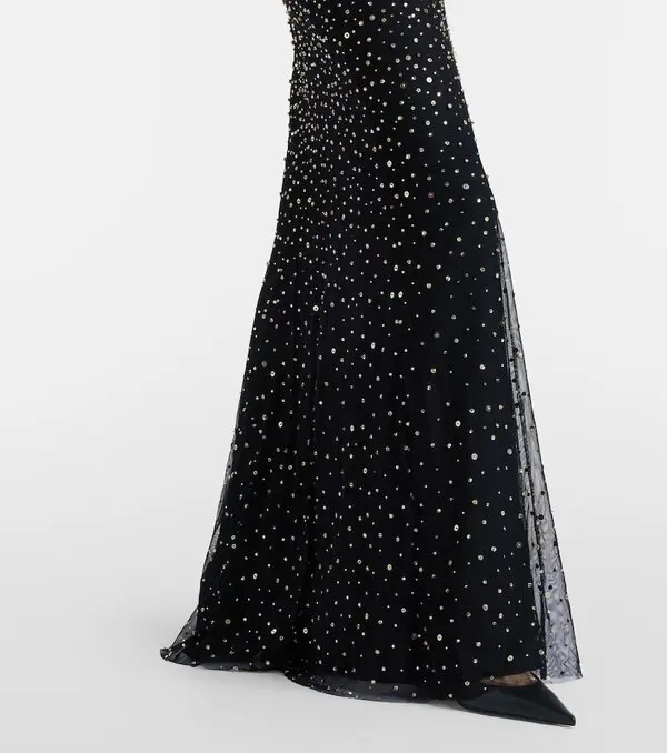 Jenny Packham Kiya Embellished Gown - Black
