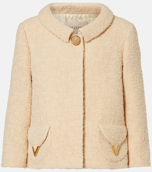 Valentino Garavani Embellished Wool-blend Tweed Jacket