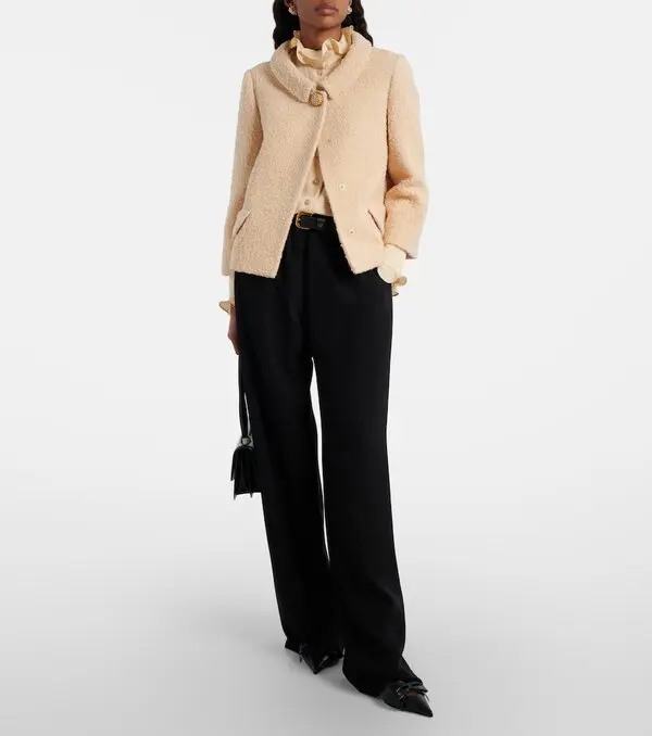 Valentino Garavani Embellished Wool-blend Tweed Jacket