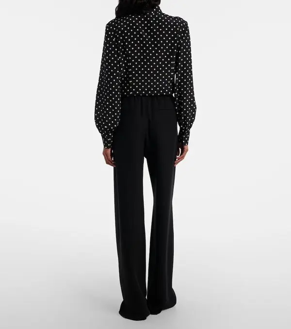 Valentino Garavani Cady Couture Wide-leg Pants - Black