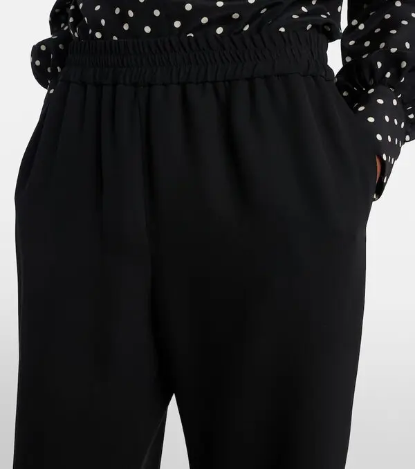 Valentino Garavani Cady Couture Wide-leg Pants - Black
