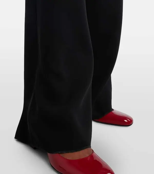 Valentino Garavani Cady Couture Wide-leg Pants - Black