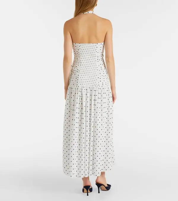 Posse Edie Polka-dot Maxi Dress - Blue