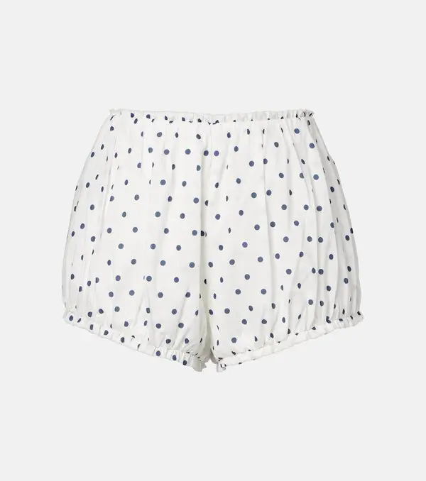 Posse Edie Polka Dot Shorts - White