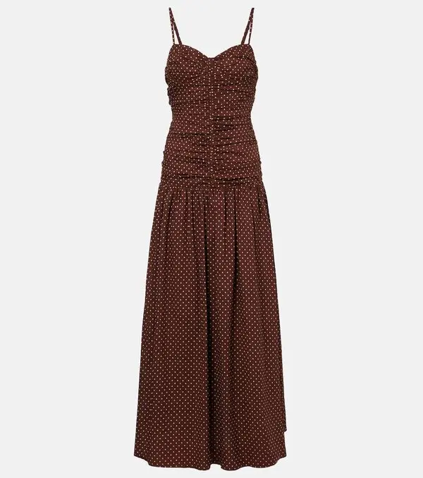 Posse Edie Polka-dot Maxi Dress
