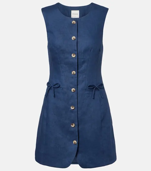 Posse Sabine Linen Mini Dress