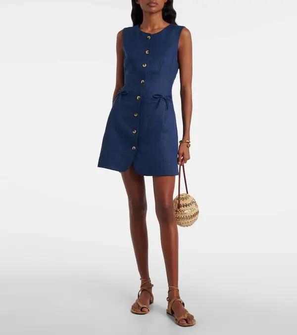 Posse Sabine Linen Mini Dress