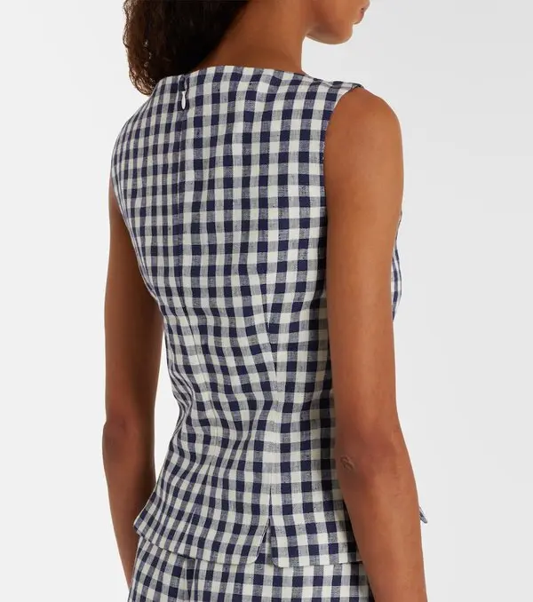 Posse Sadie Gingham Linen Top